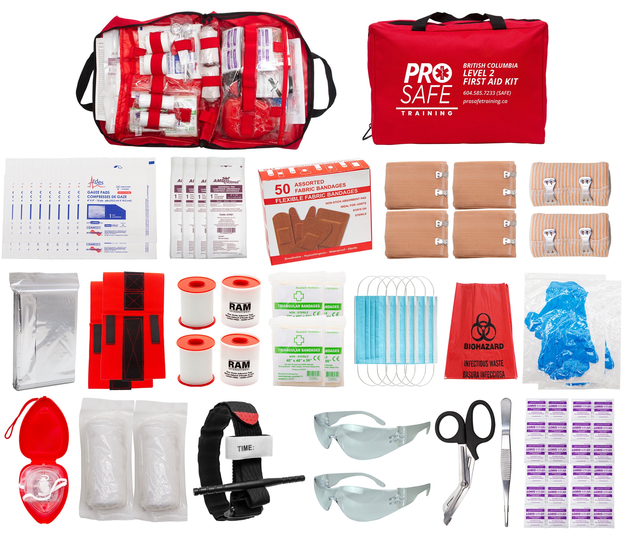 WorkSafeBC Intermediate (Level 2) First Aid Kit – ProSafe Training ...